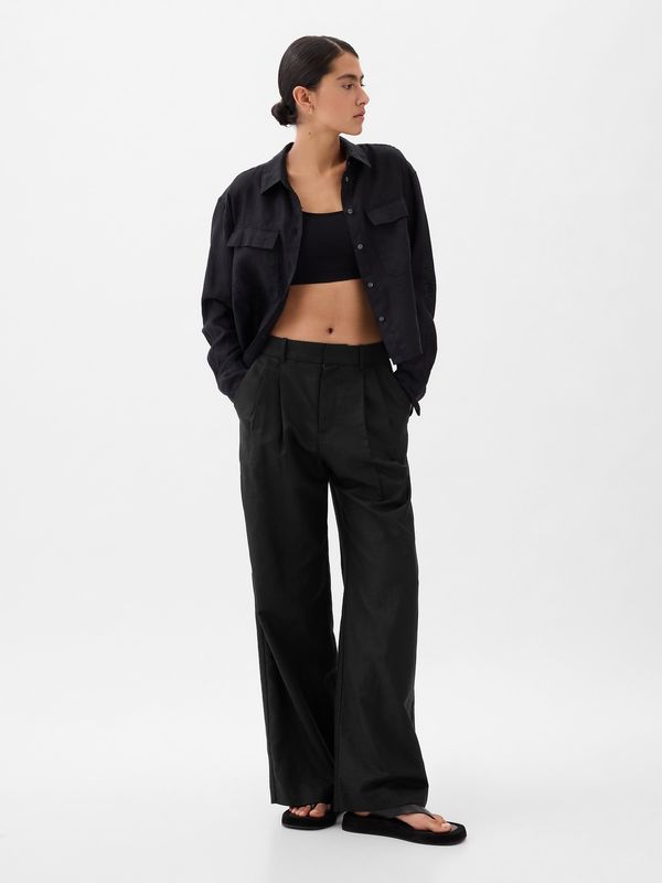 GAP LINEN TROUSERS HIGH RISE - LADIES