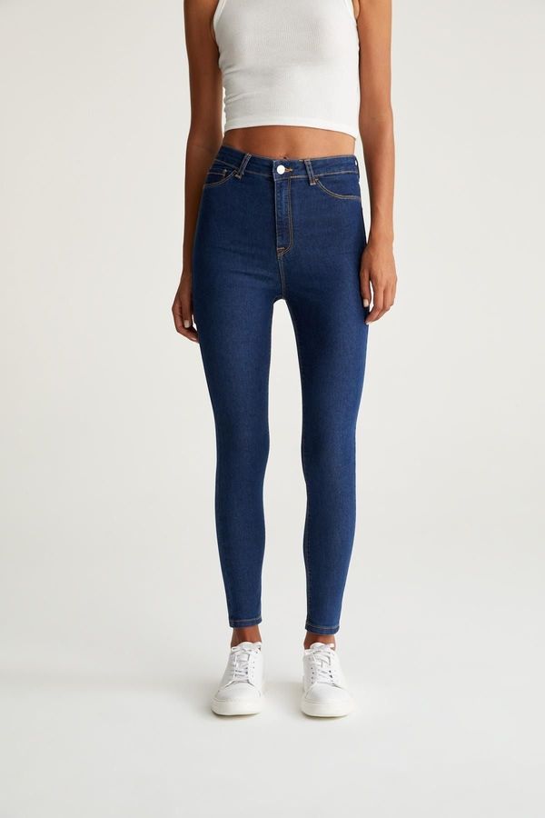 DEFACTO Jeggnig Super Skinny Fit High Waist Skinny Jean Trousers