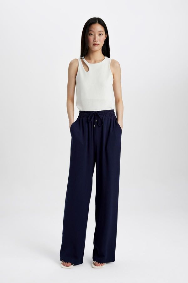 DEFACTO Florida High Waist Wide Leg Belmando Trousers with Pockets