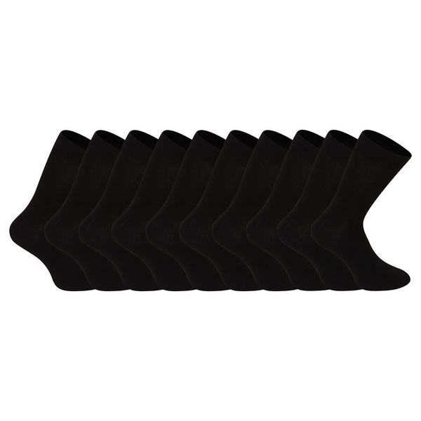 10PACK SOCKS NEDETO HIGH BAMBOO BLACK