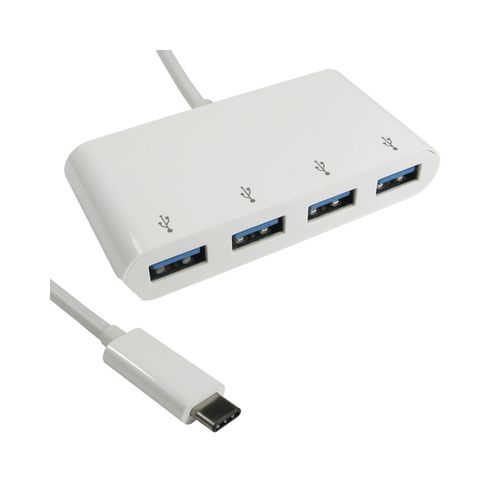 E-GREEN USB 3.1 tip C HUB 4port beli