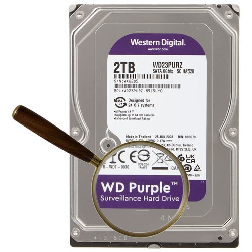 HDD 3.5 ** 2TB WD23PURZ WD Purple 24/7 5400RPM 64MB SATA3