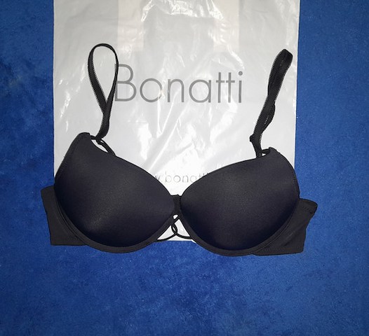 Bomatti crni microfiber push up 75B NOVO!