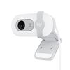 Logitech Brio 100, Full HD 1080p webcam with auto-light balance, integrated privacy shutter, built-in mic, white