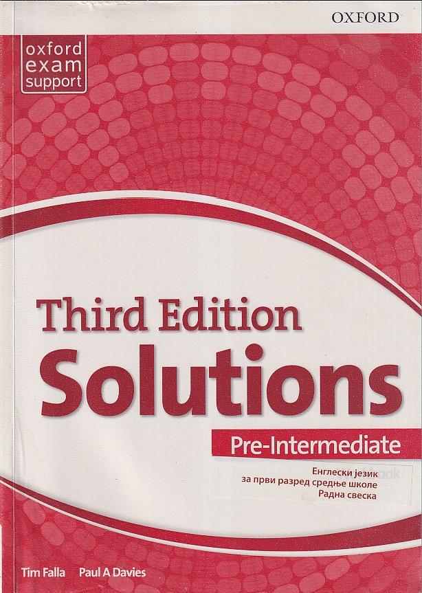 SOLUTIONS Pre-Intermediate Third edition – Workbook (Oxford)