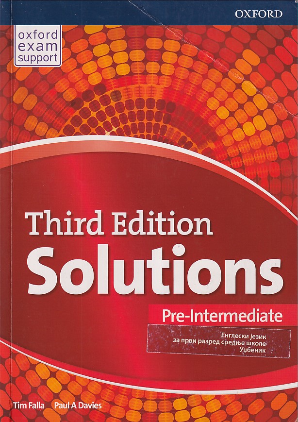 SOLUTIONS Pre-Intermediate Third edition – Students Book (Oxford)