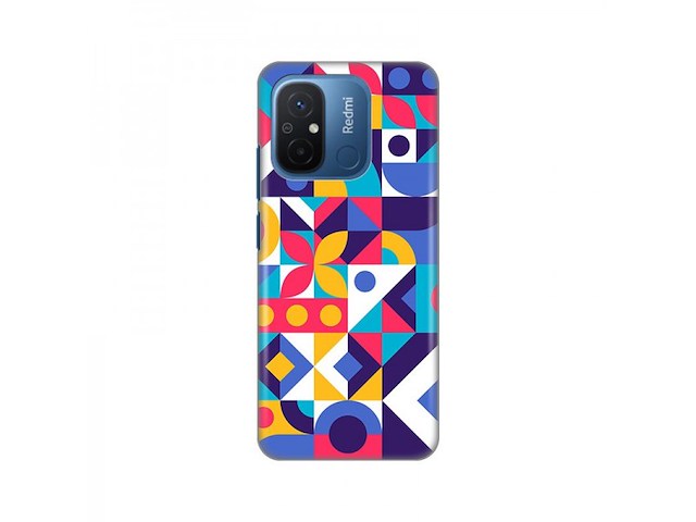 Maskica Silikonska Print Skin za Xiaomi Redmi 12C Colorful Mosaic