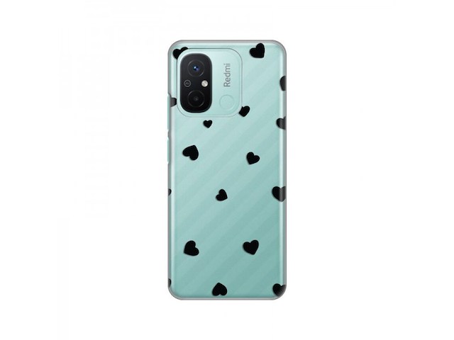 Maskica Silikonska Print Skin za Xiaomi Redmi 12C Hearts