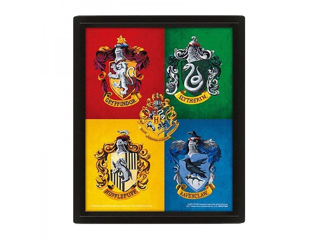 Harry Potter (Colourful Crests) - Framed