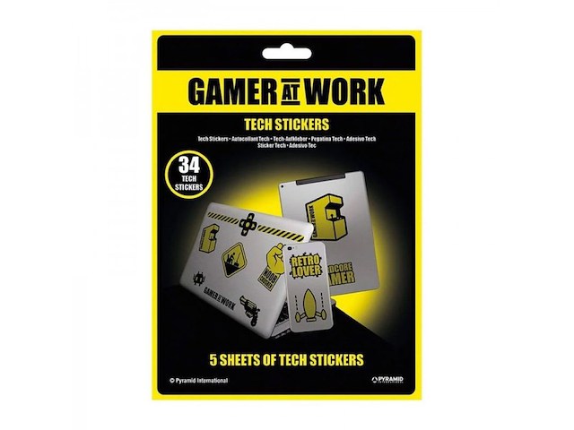 Gamer at Work Tech Stickers