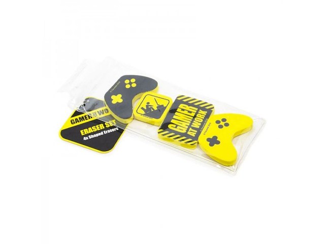 Gamer at Work Eraser Set