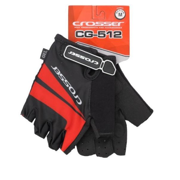 OSTALO Rukavice CROSSER CG-512 SHORT FINGER - XL veličina - crno/crvene