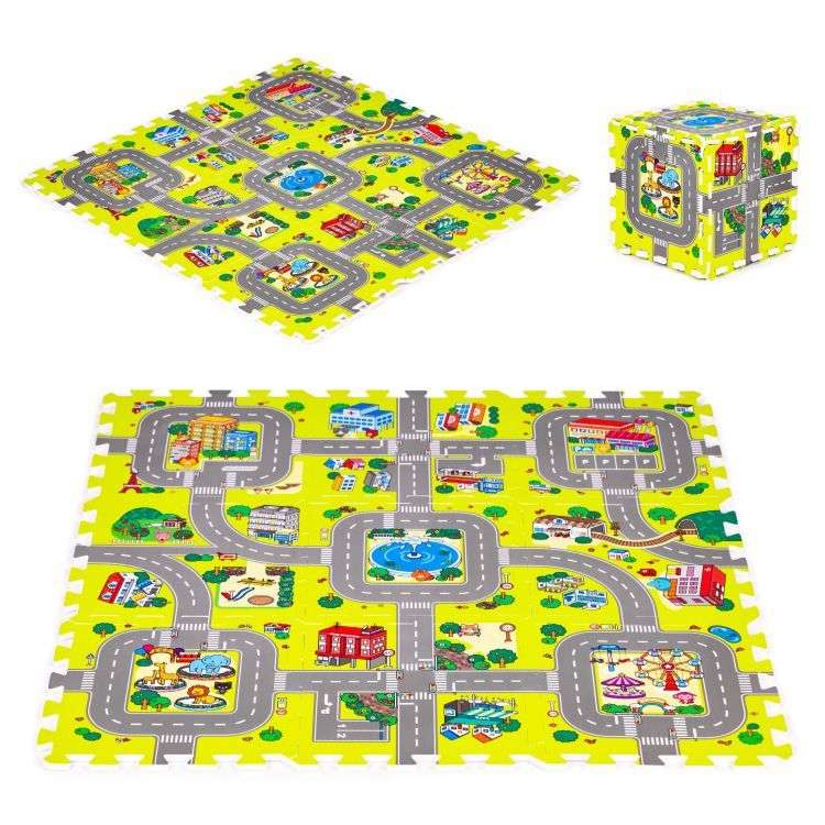 PODLOGA ZA IGRU CITY 9 ELEMENATA 90.5x90,5CM IPLAY