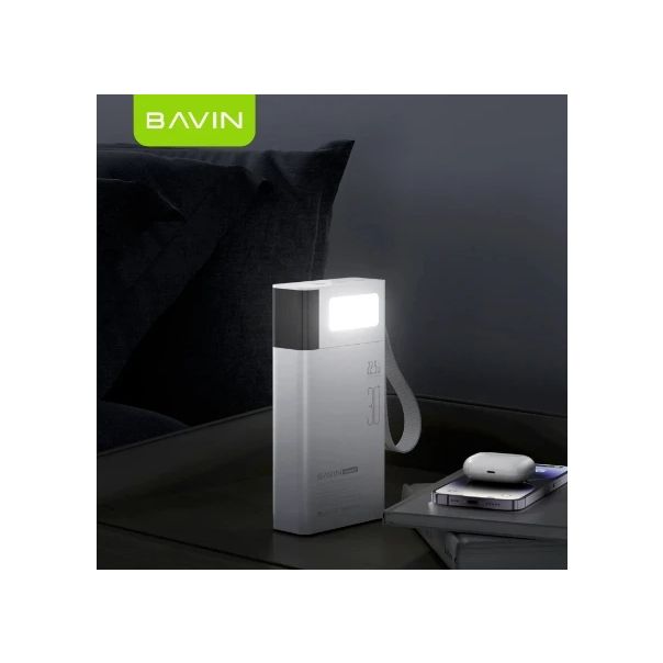 BAVIN Power bank 30000mAh 22.5W QC3.0, bela