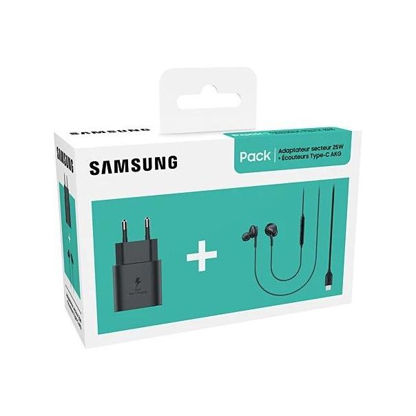 SAMSUNG Set punjač 25w i slušalice AKG Type-C, crna