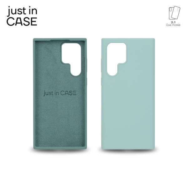 JUST IN CASE Maska 2u1 Extra case MIX PLUS za Samsung S22 ultra, zelena