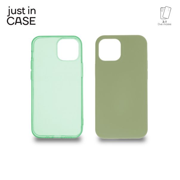 JUST IN CASE Maska 2u1 Extra case MIX za iPhone 13 MINI, zelena