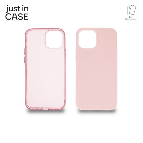 JUST IN CASE Maska 2u1 Extra case MIX za iPhone 13 MINI, roze