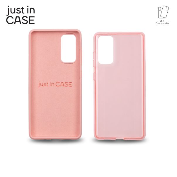 JUST IN CASE Maska 2u1 Extra case MIX za Samsung S20FE, roze