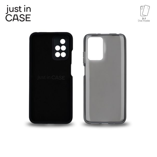 JUST IN CASE Maska 2u1 Extra case MIX za Redmi10/Redmi Note 11, crna