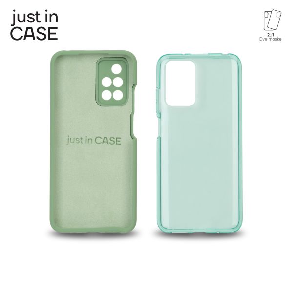 JUST IN CASE Maska 2u1 Extra case MIX za Redmi 10, zelena