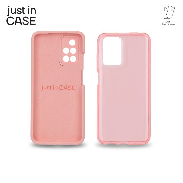 JUST IN CASE Maska 2u1 Extra case MIX za Redmi10/Redmi Note 11, roze