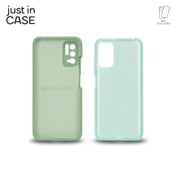 JUST IN CASE Maska 2u1 Extra case MIX za Redmi Note 10 5G, zelena