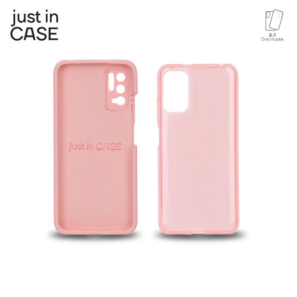 JUST IN CASE Maska 2u1 Extra case MIX za Redmi Note 10 5G, roze