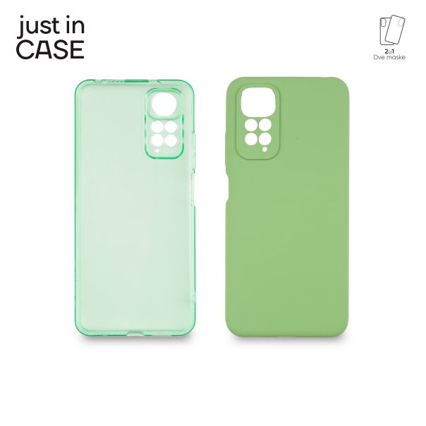 JUST IN CASE Maska 2u1 Extra case MIX za Redmi Note 11, zelena