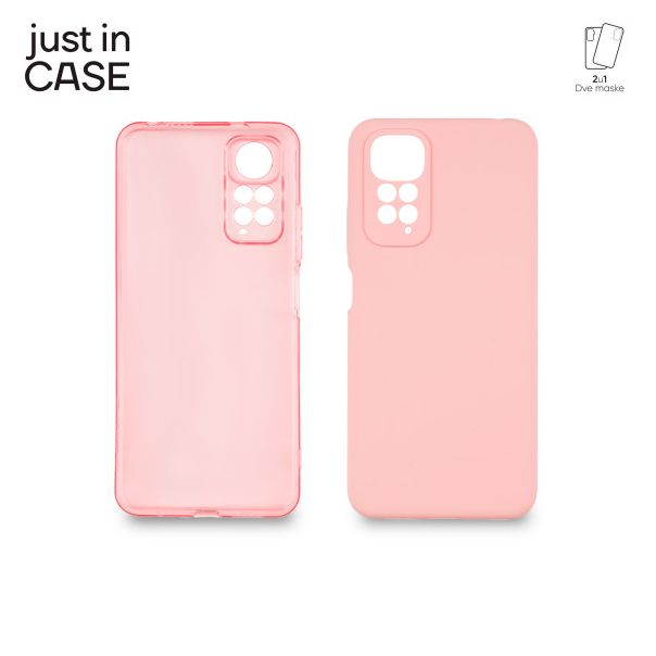 JUST IN CASE Maska 2u1 Extra case MIX za Redmi Note 11, roze