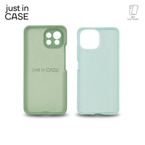 JUST IN CASE Maska 2u1 Extra case MIX za Mi11 Lite 5G, zelena