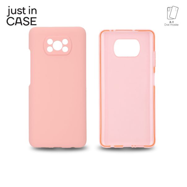 JUST IN CASE Maska 2u1 Extra case MIX za Poco X3 Pro, roze