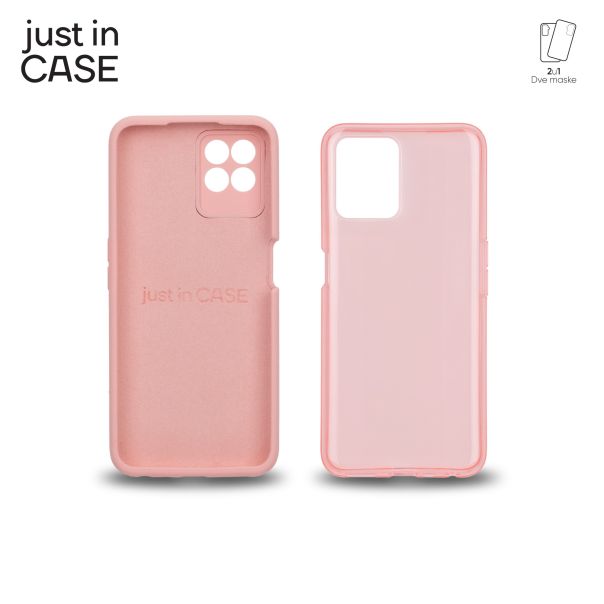 JUST IN CASE Maska 2u1 Extra case MIX za Realme 8i, roze