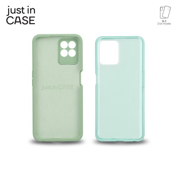 JUST IN CASE Maska 2u1 Extra case MIX za Realme 8i, zelena