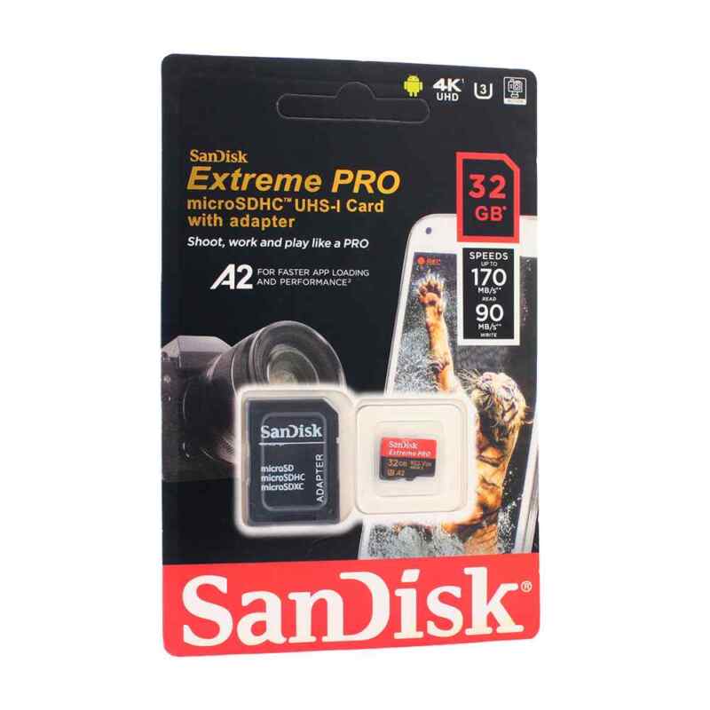 Mem,Kartica SanDisk SDHC 32GB Extreme PRO 4K UHD V30 sa adapterom ZJ CN