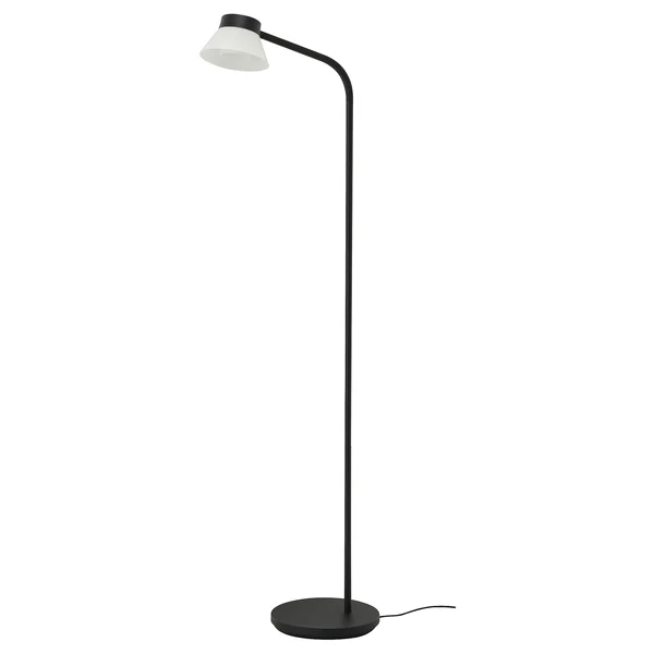 Podna/čitaća lampa, crna/bela