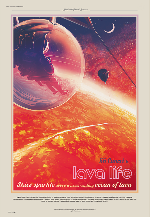55 Cancri e - JPL Travel Poster
