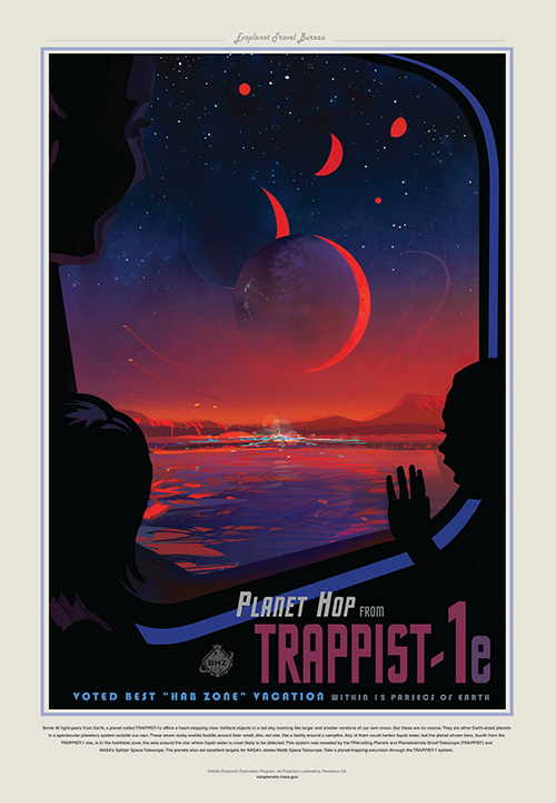 TRAPPIST-1e - JPL Travel Poster