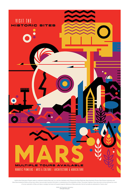 Mars - JPL Travel Poster