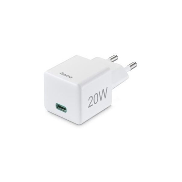 HAMA Kućni punjač iPhone USB-C PD/QC, 20W, bela