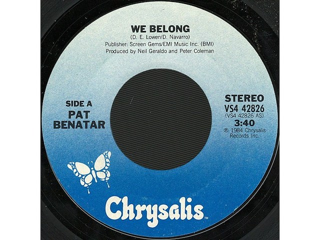 Pat Benatar – We Belong / Suburban King 7`