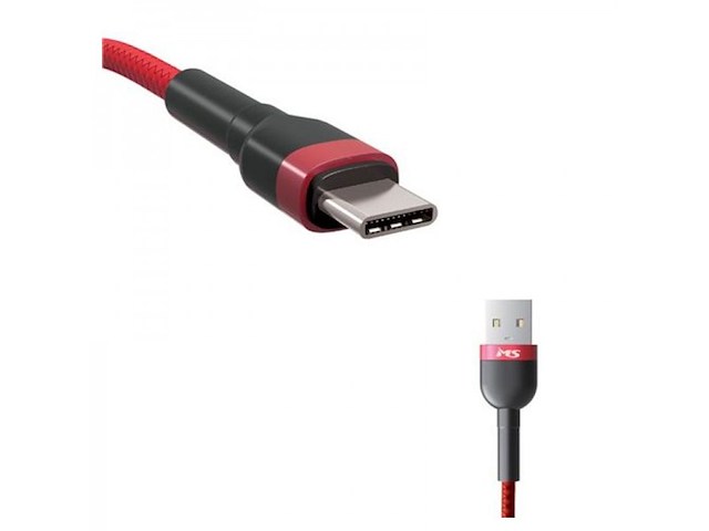 KABL MS USB-A 2.0 -&;gt; USB-C, 1m, crveni