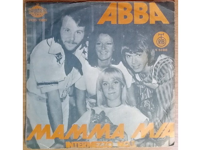 SP ABBA - Mamma Mia (1976) blue label, ODLIČNA