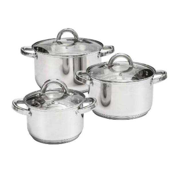 Set šerpi Inox 16/20/24 cm 6/1 delova Dajar DJ68878