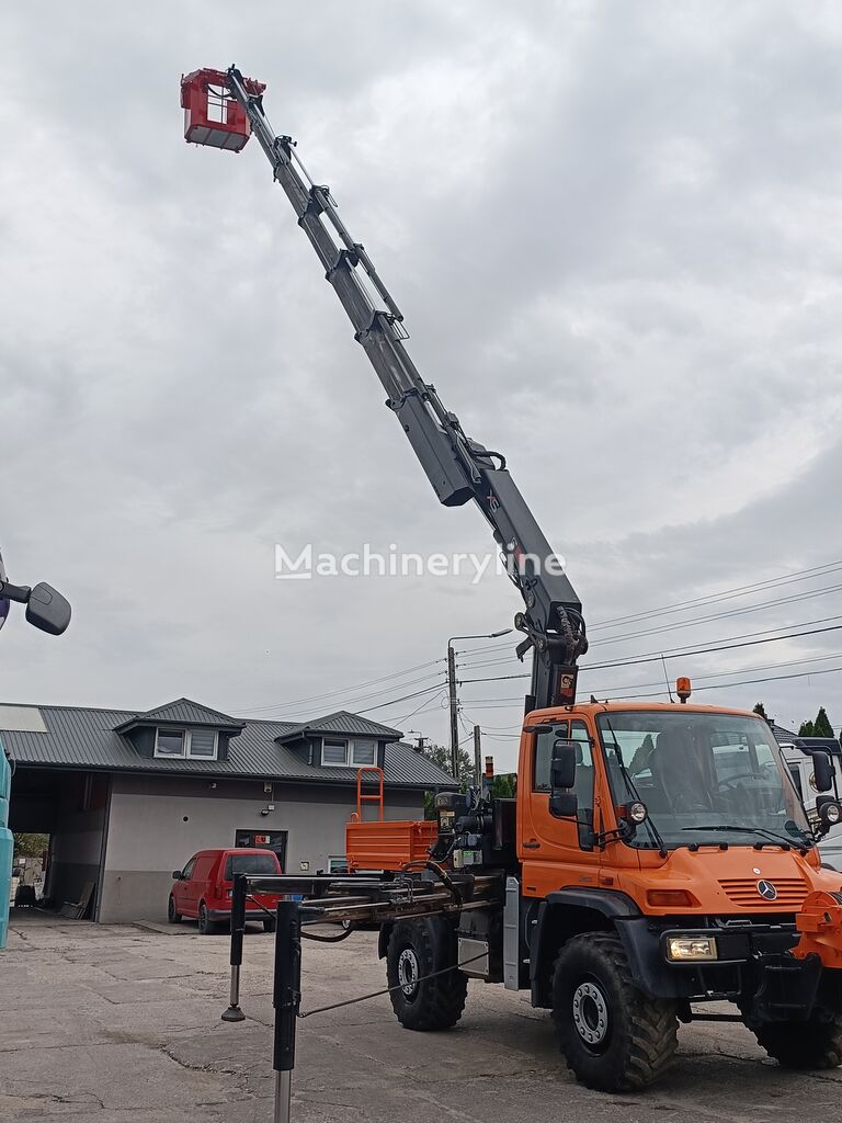 Mercedes-Benz Unimog U500 Hiab 244 E6 HIPRO Wyciągarka Kosz pokretna dizalica