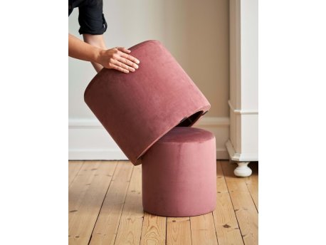 HANAH HOME Tabure Nilka Matruska Pouffe Pink