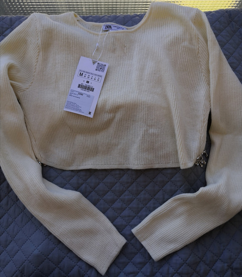 Zara crop top sa kristalima