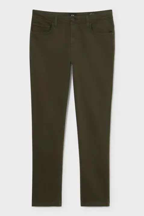 C&A Muške pantalone, Casual, Slim fit, Maslinaste