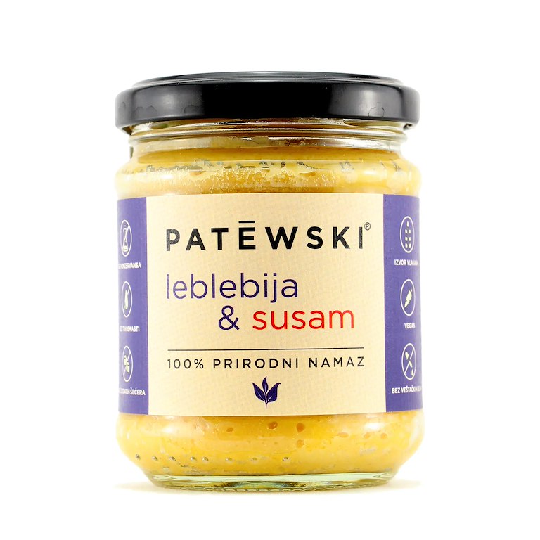 PATEWSKI Prirodni humus od leblebija i susama 160g