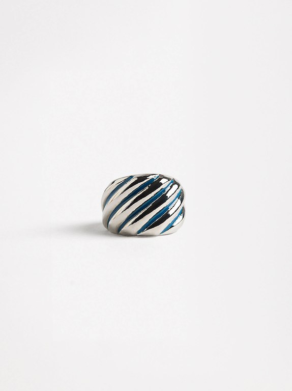 Striped Enamel Ring